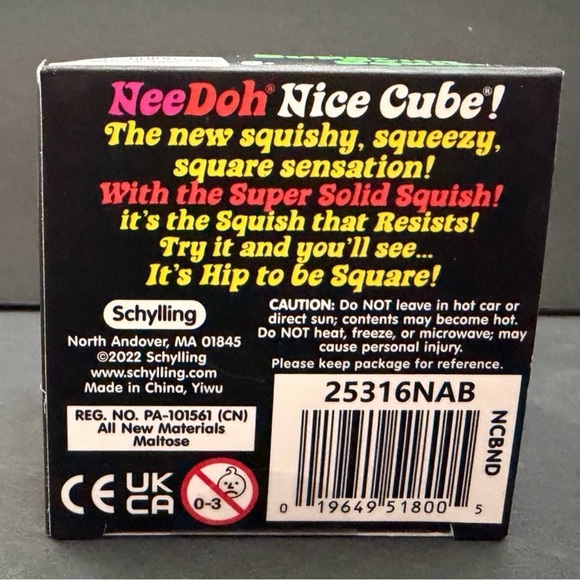 Schylling | Toys | New Needoh Nice Cube 225 Pink Super Solid Squish ...
